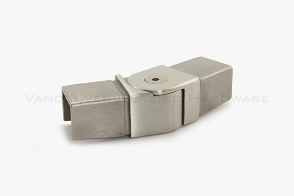 Adjustable horizontal elbow for slimline square slot tube - Brushed St ...